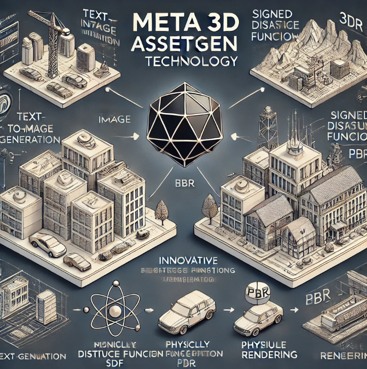 Meta 3D AssetGen 及其相關數學模型的詳細分析